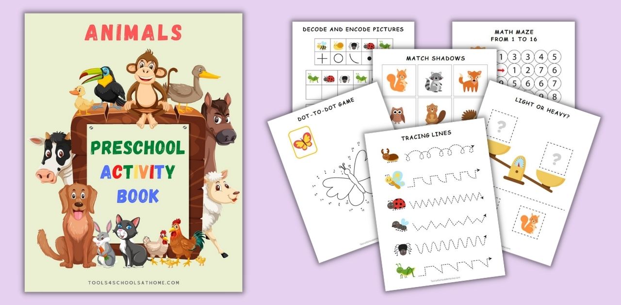 Animals Preschool Activity Book - Tools 4 Schools at Home