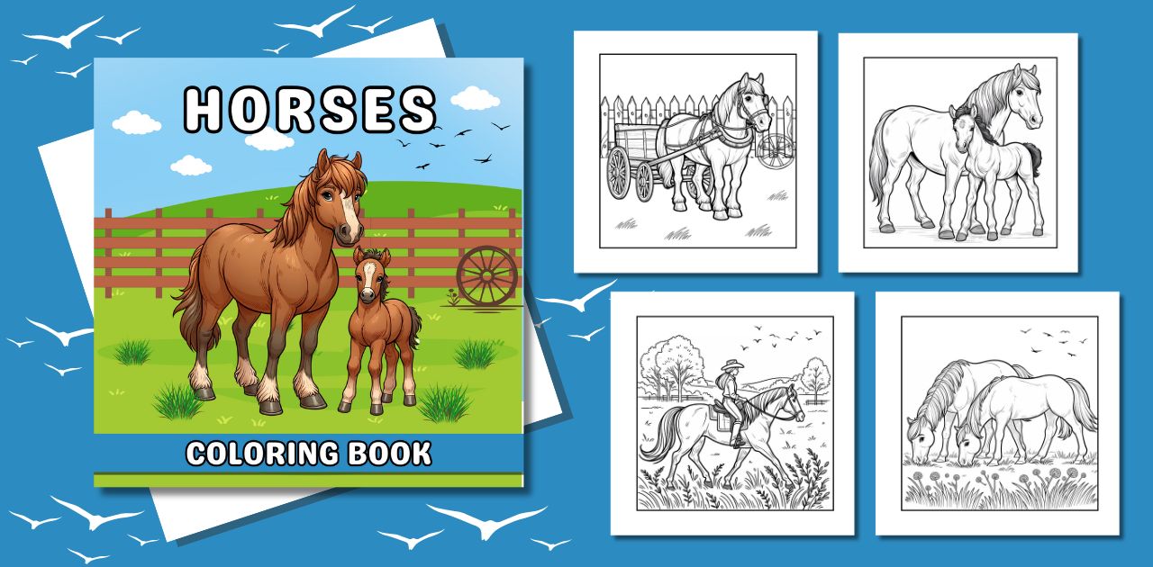 Horses Coloring Book - Tools 4 Schools at Home